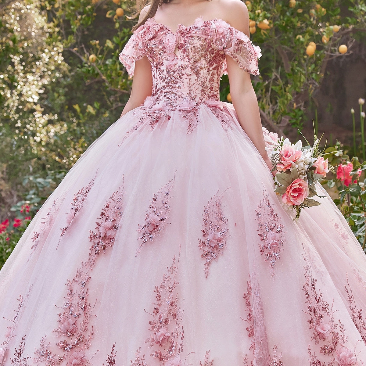 Ball Gown Quinceanera Dress with Bow - PromGirl
