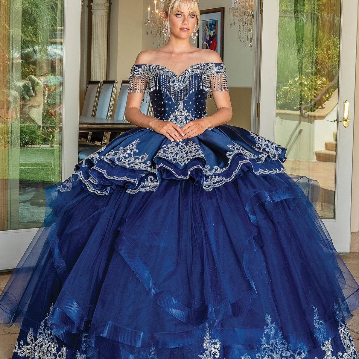 Dancing Queen 1724 Navy Blue Quince Dress