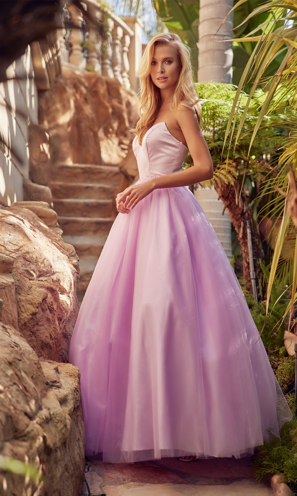 Long Strapless Sweetheart Prom Ball Gown - PromGirl
