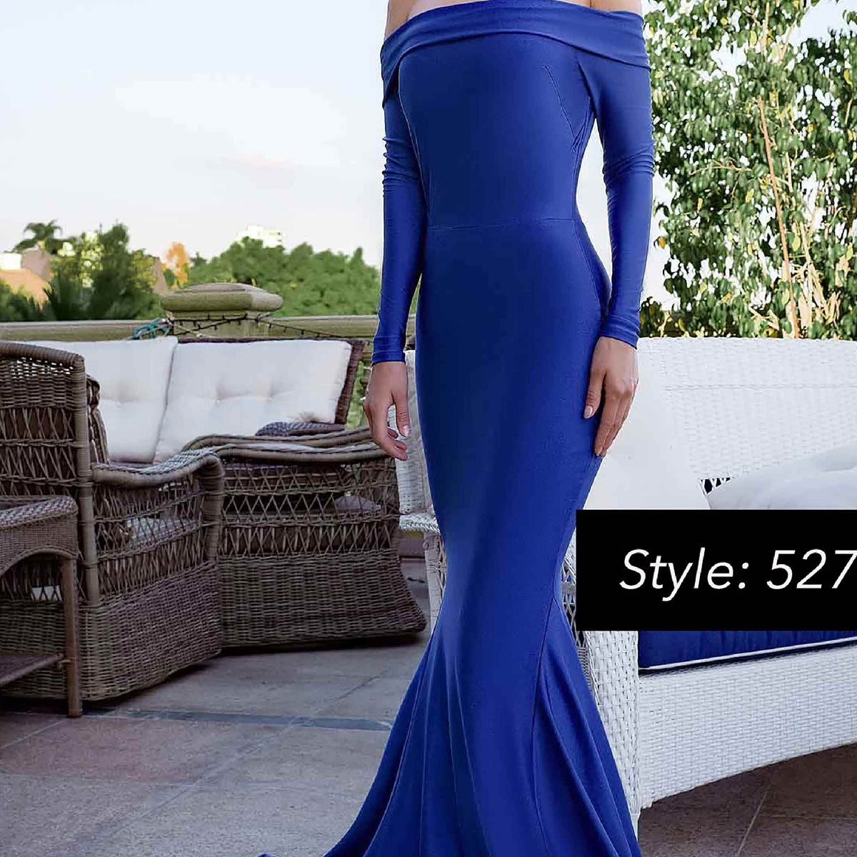 Off-the-Shoulder Long Prom Dress with Long Sleeves