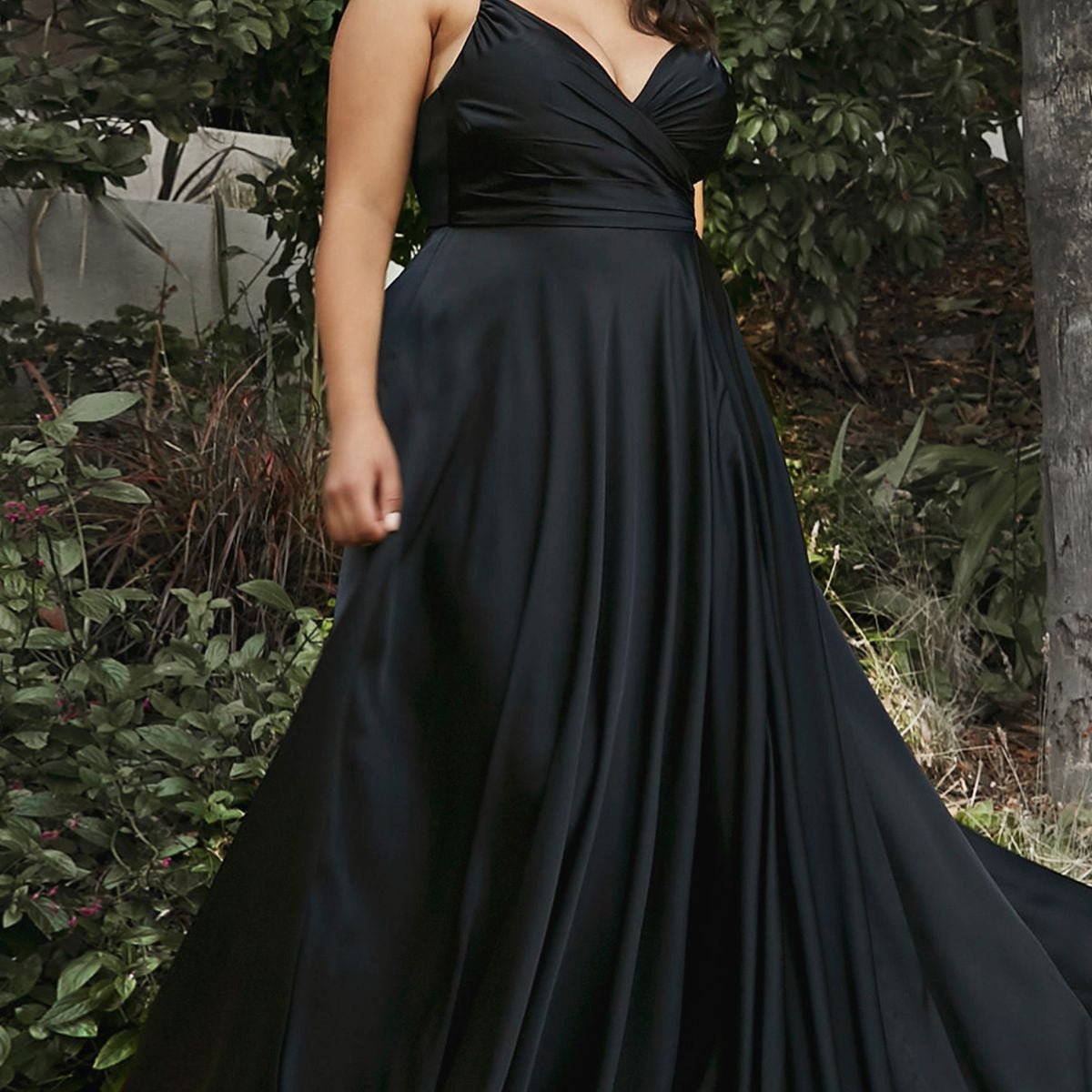 Long Classic A-Line Satin Formal Prom Dress - PromGirl