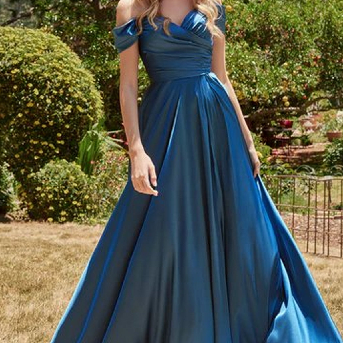 Off-the-Shoulder Classic Long Prom Dress - PromGirl