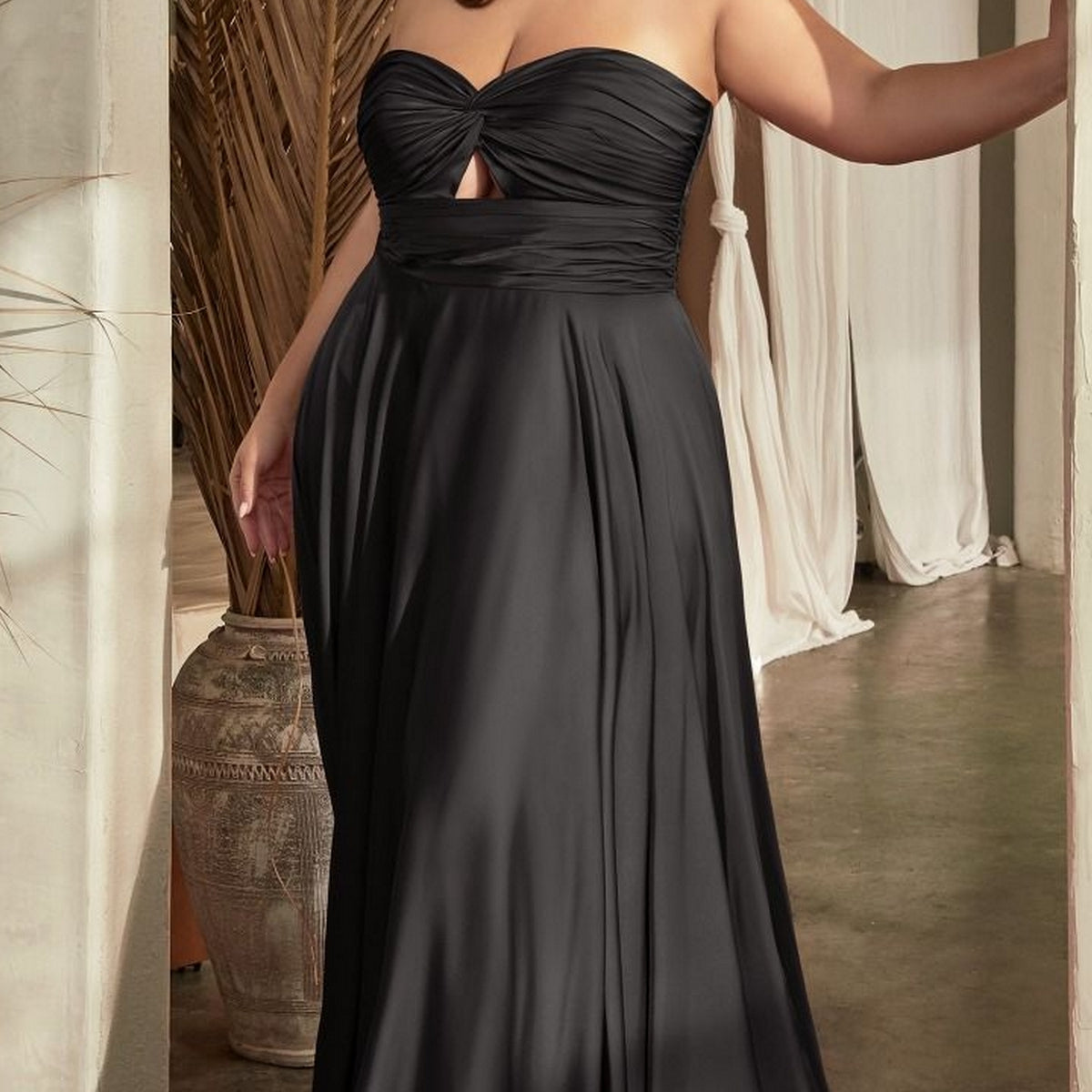 Strapless Sweetheart Plus-Size Prom Dress