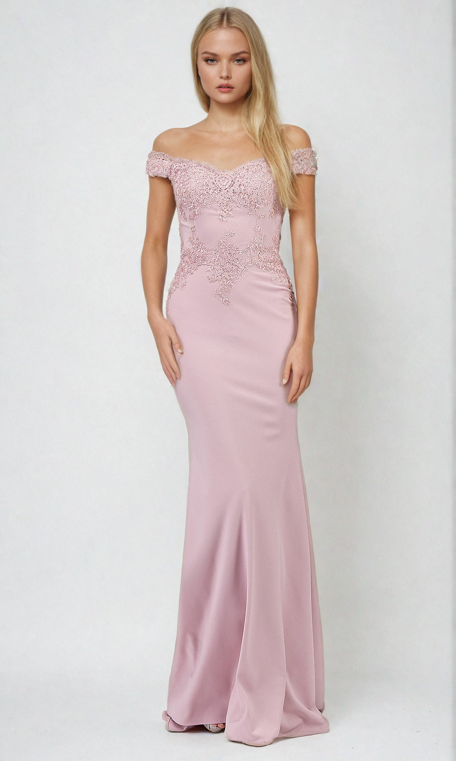 Mermaid Off-Shoulder Prom Dress with Train - PromGirl