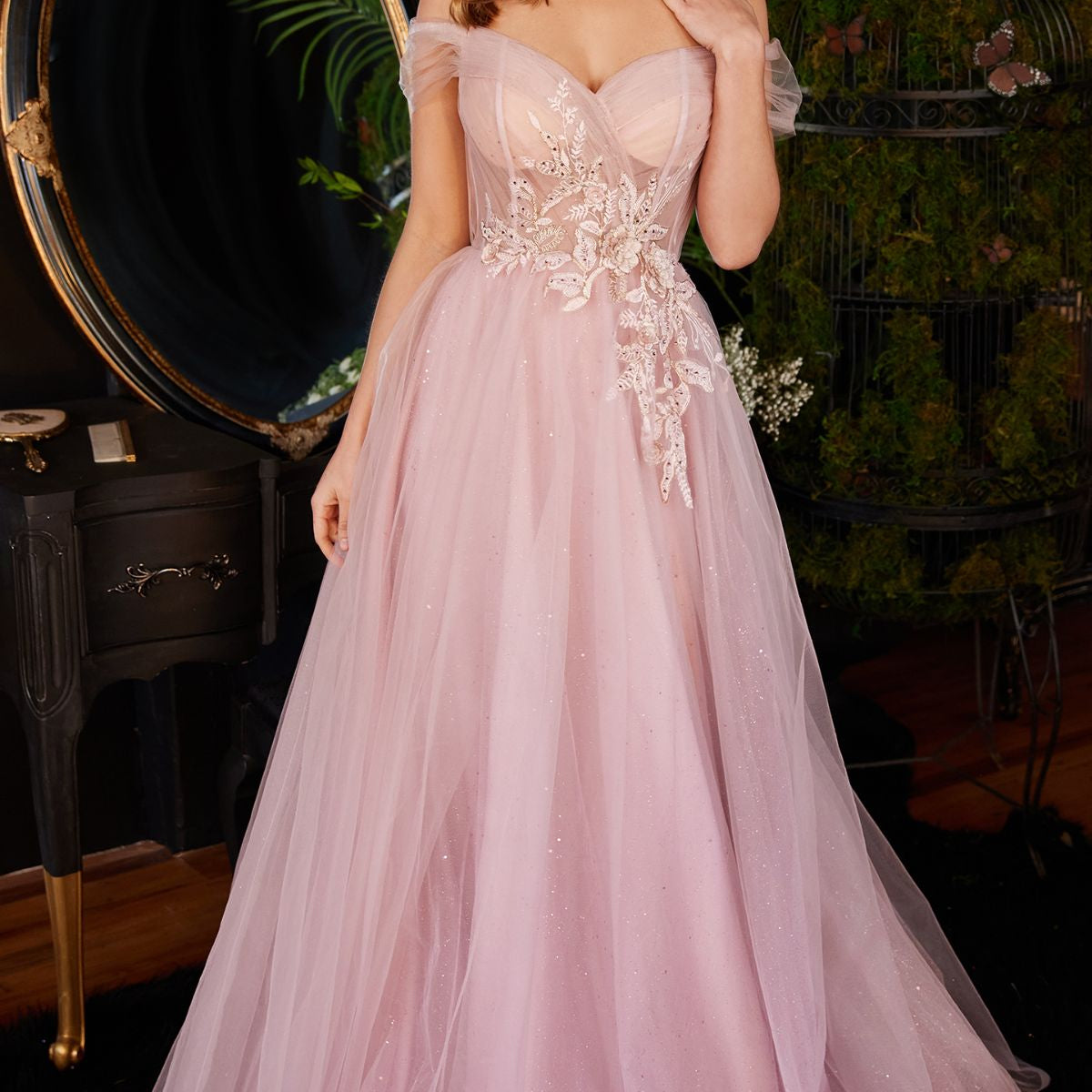 A-Line Long Mauve Pink Sweetheart Prom Dress -PromGirl