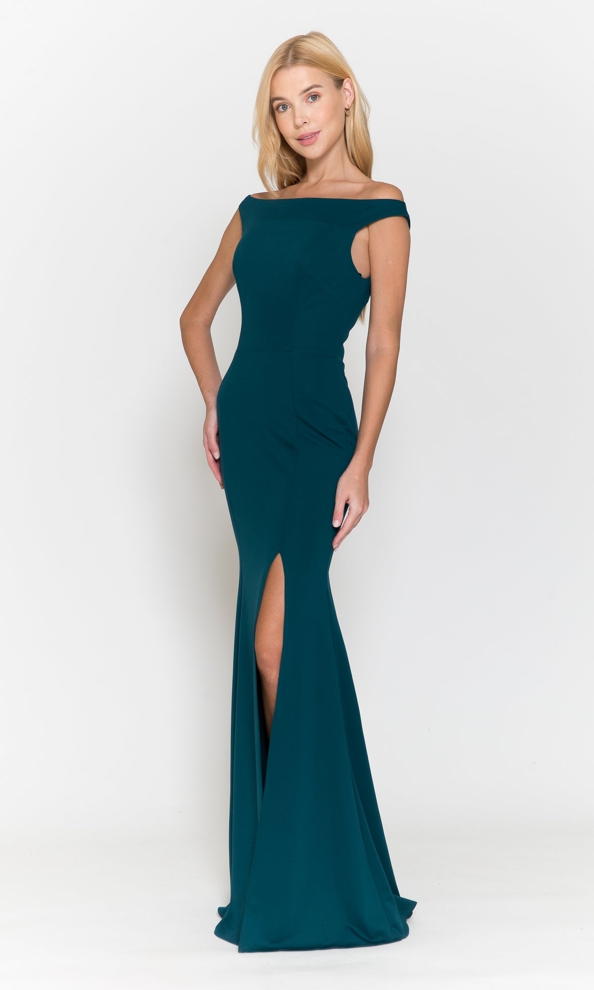 Off-the-Shoulder Tight Long Prom Dress - PromGirl