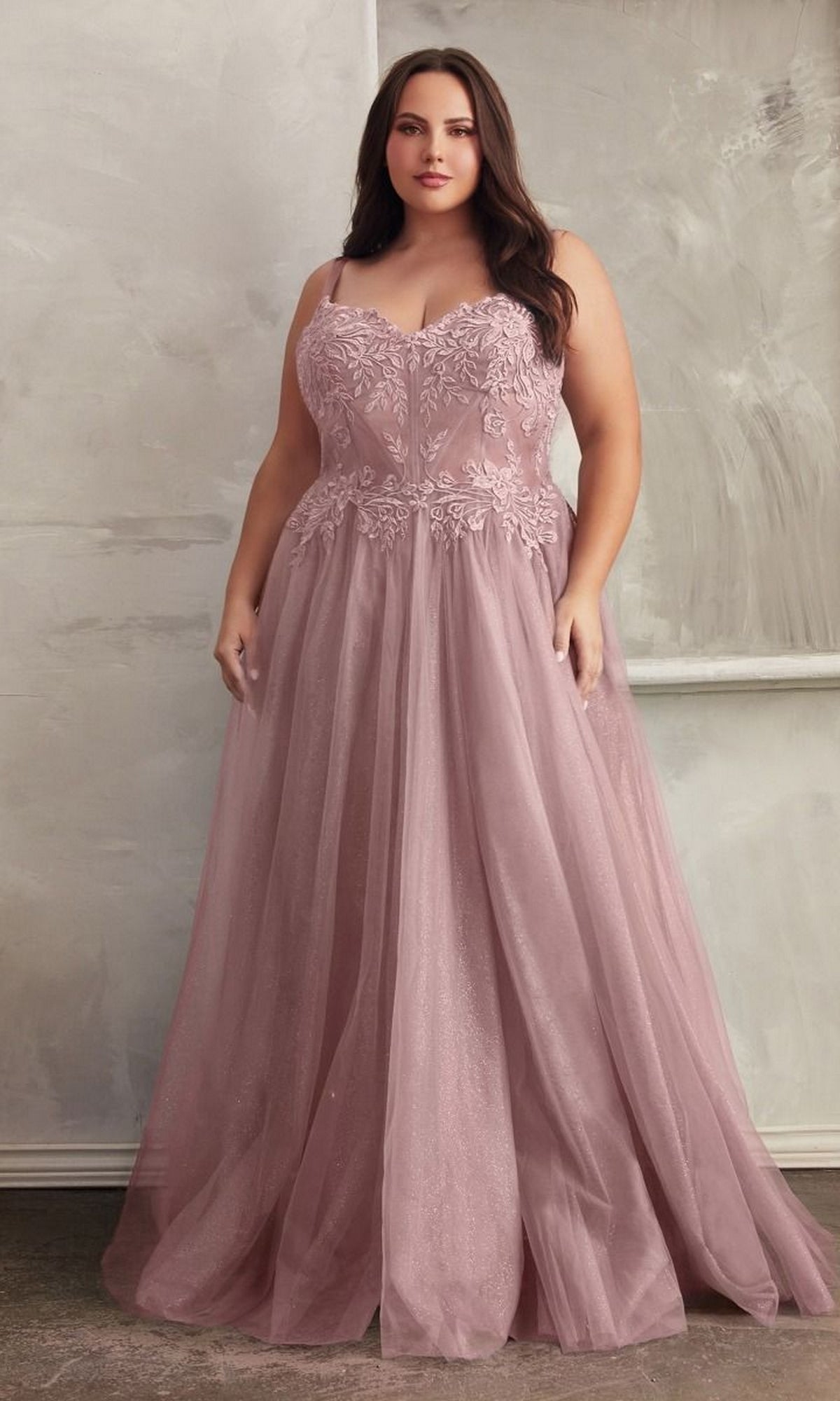 Ladivine C150C Long Plus-Size Prom Dress - PromGirl