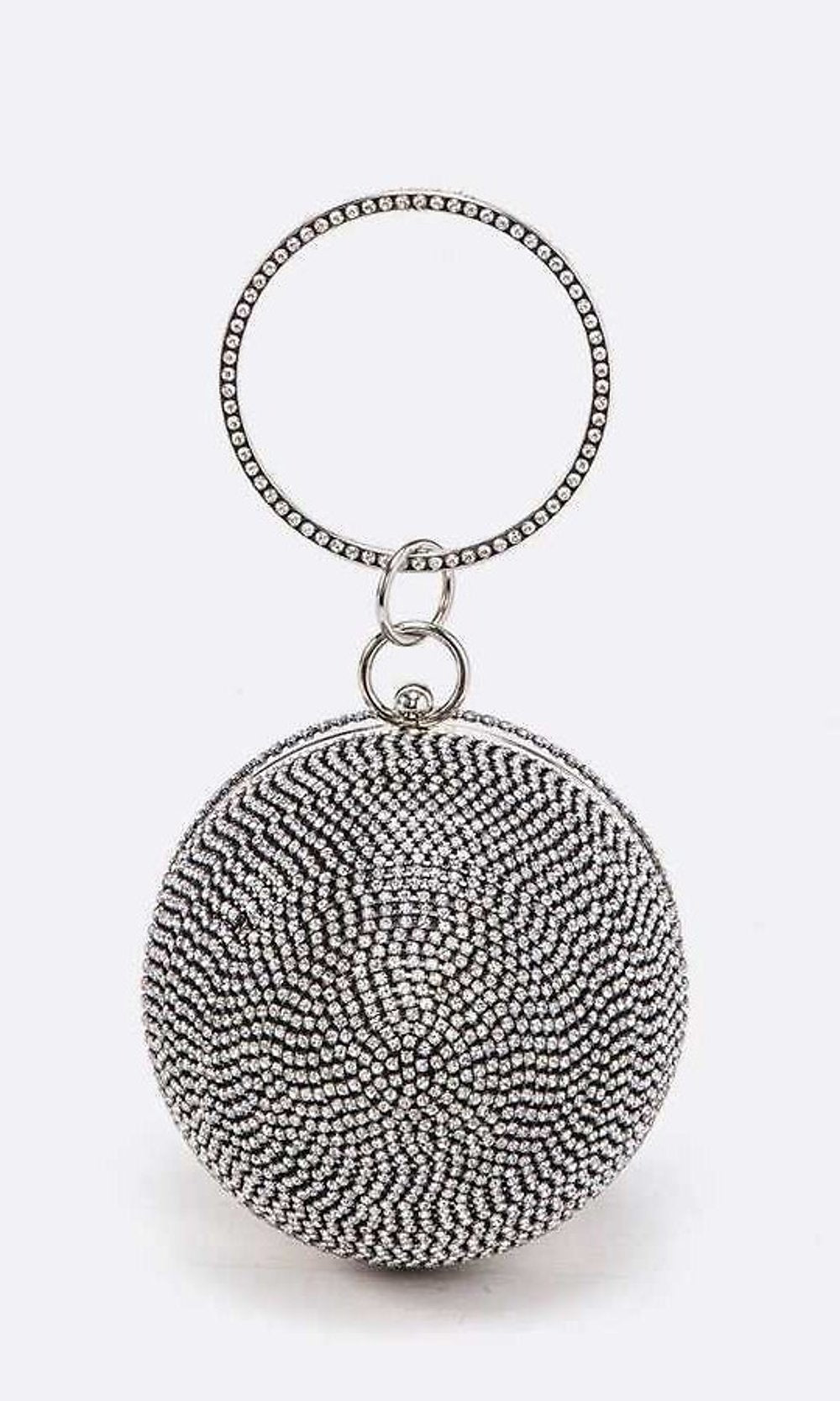 Rhinestone Disco Ball Clutch Purse