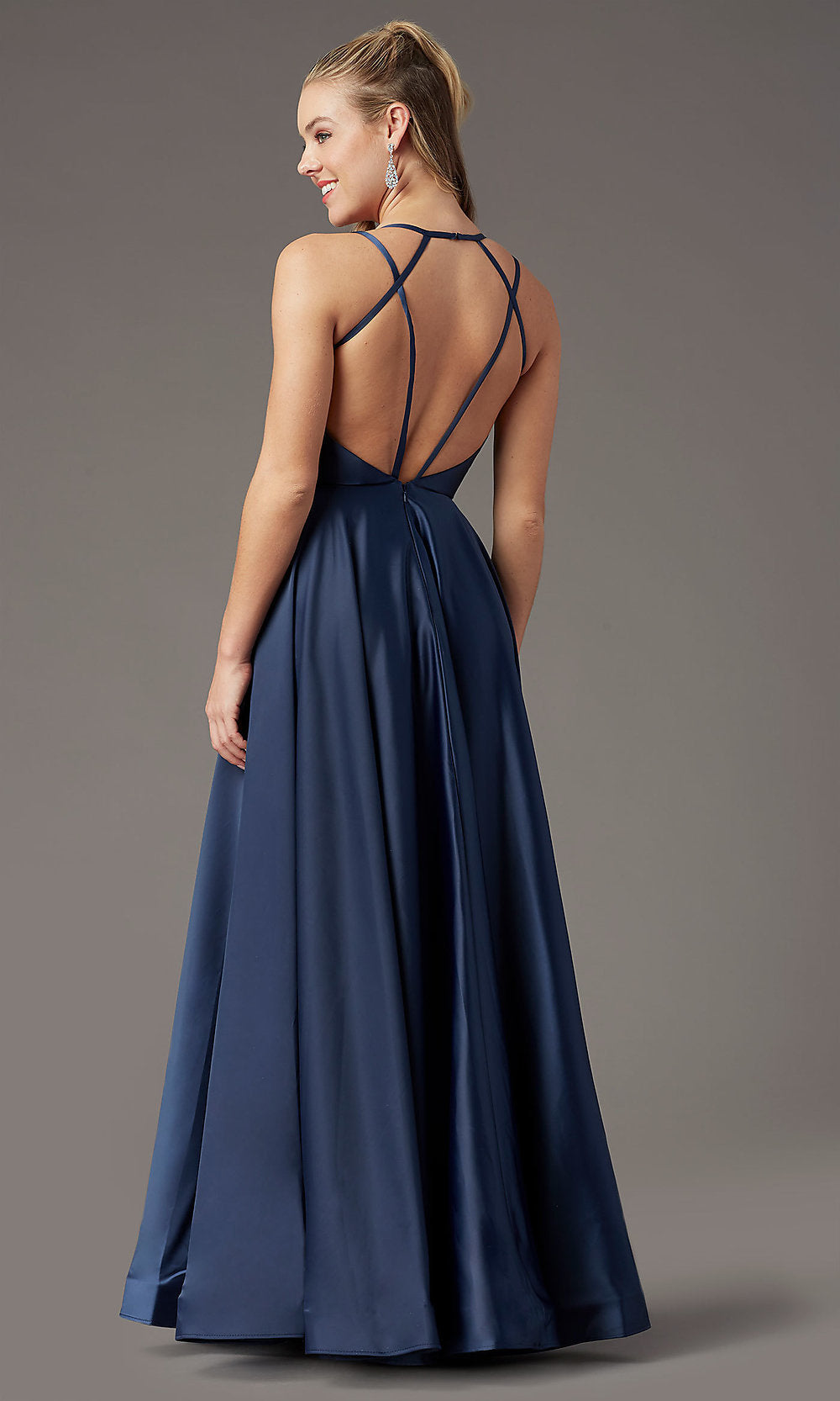 Long A-Line Sweetheart Satin Prom Dress - PromGirl